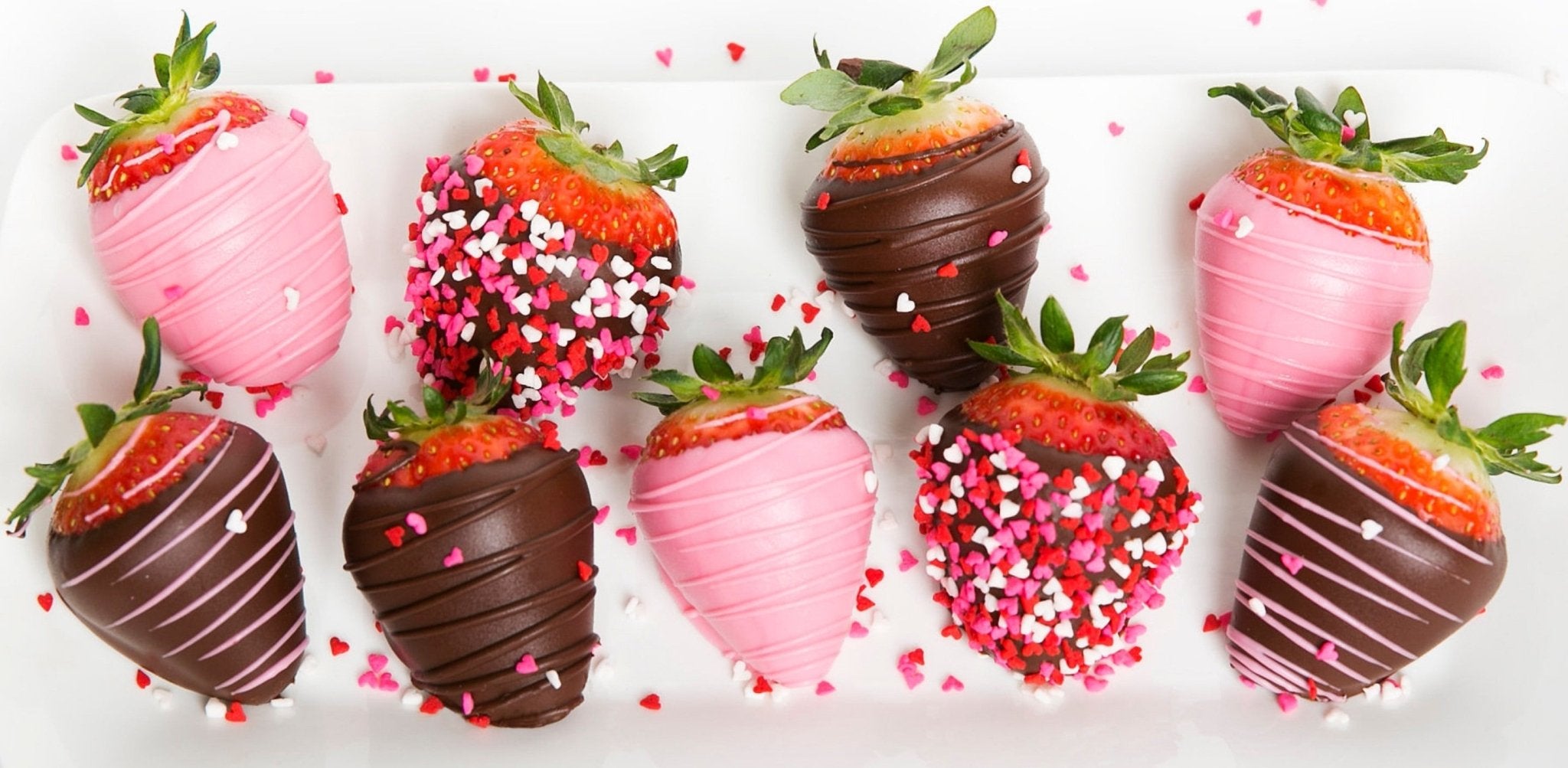 Pink Chocolate Covered Strawberries